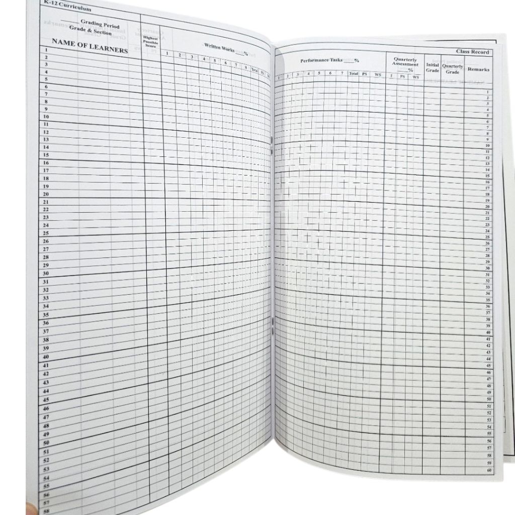 Class Record New and Revised Grading System for Junor and Senior High ...