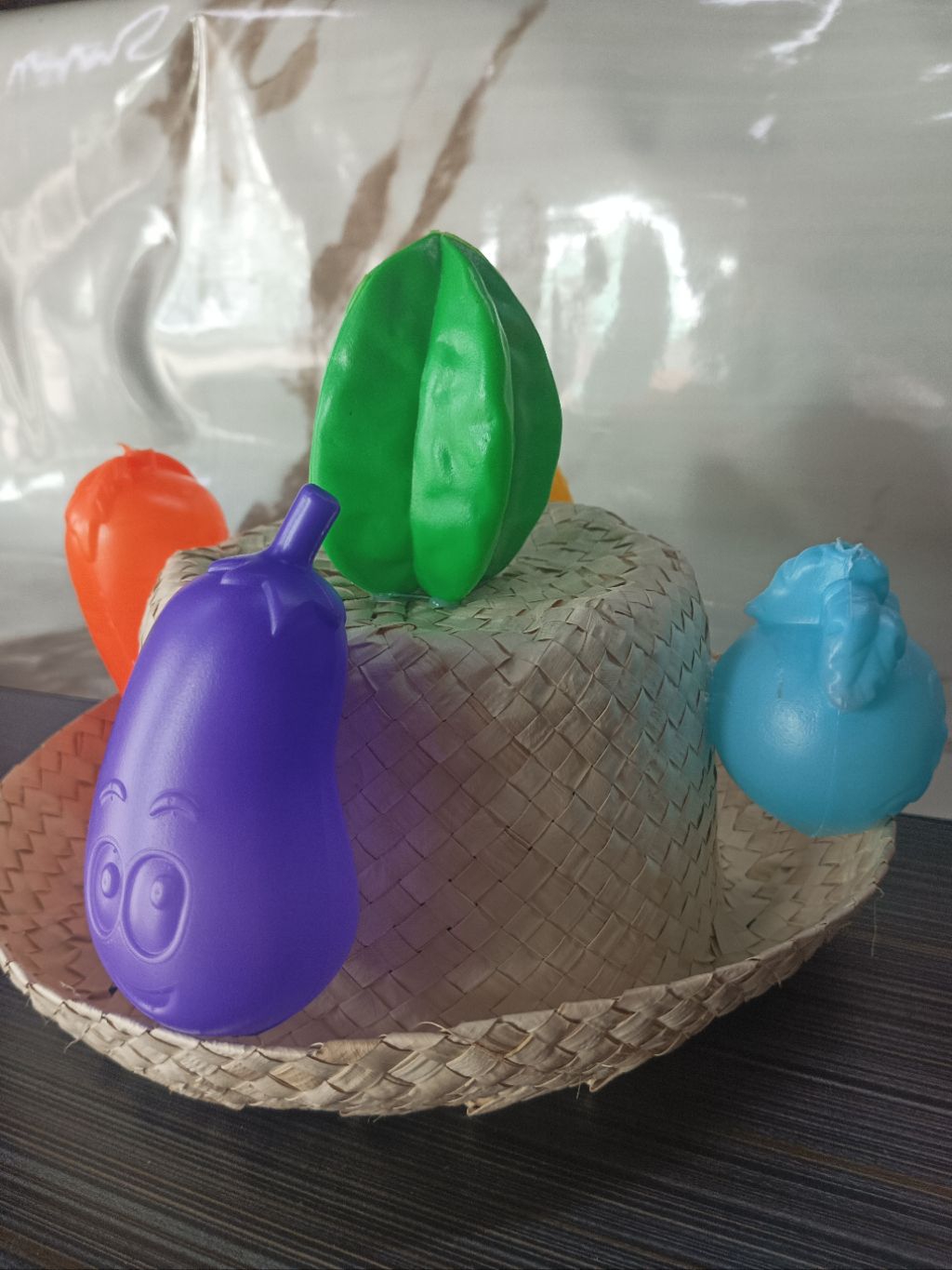 BURI HAT WITH PLASTIC FRUITS FOR NUTRITION MONTH | Shopee Philippines