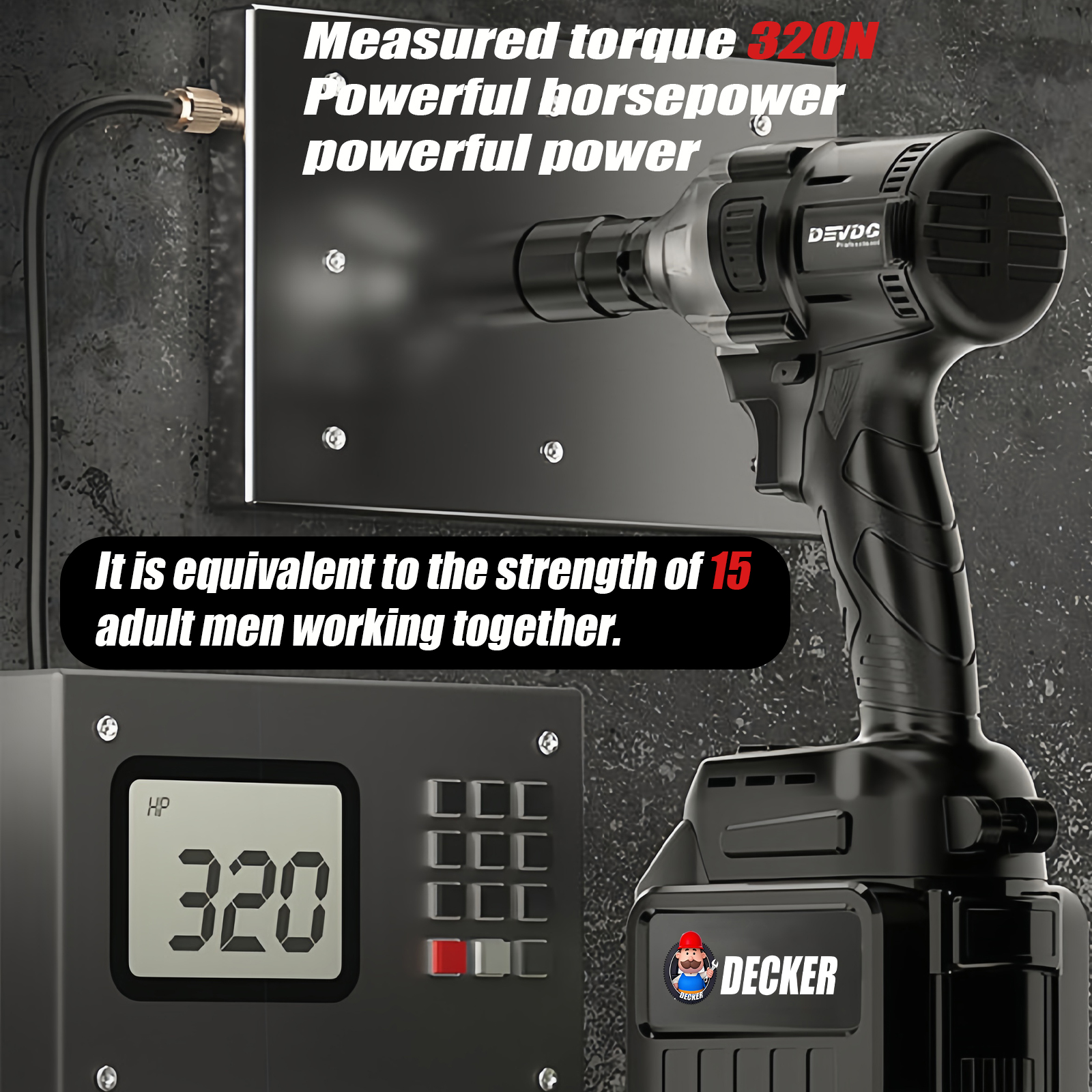 ToolHub Cordless Impact Wrench Electric Brushless Wrench Cordless ImpactHigh Power Drive for ...