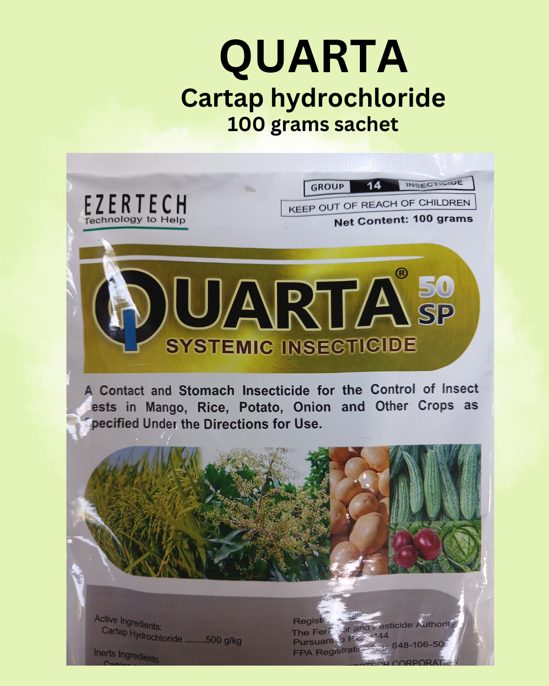 Quarta cartap hydrochloride systemic insecticide 1 sachet | Shopee ...