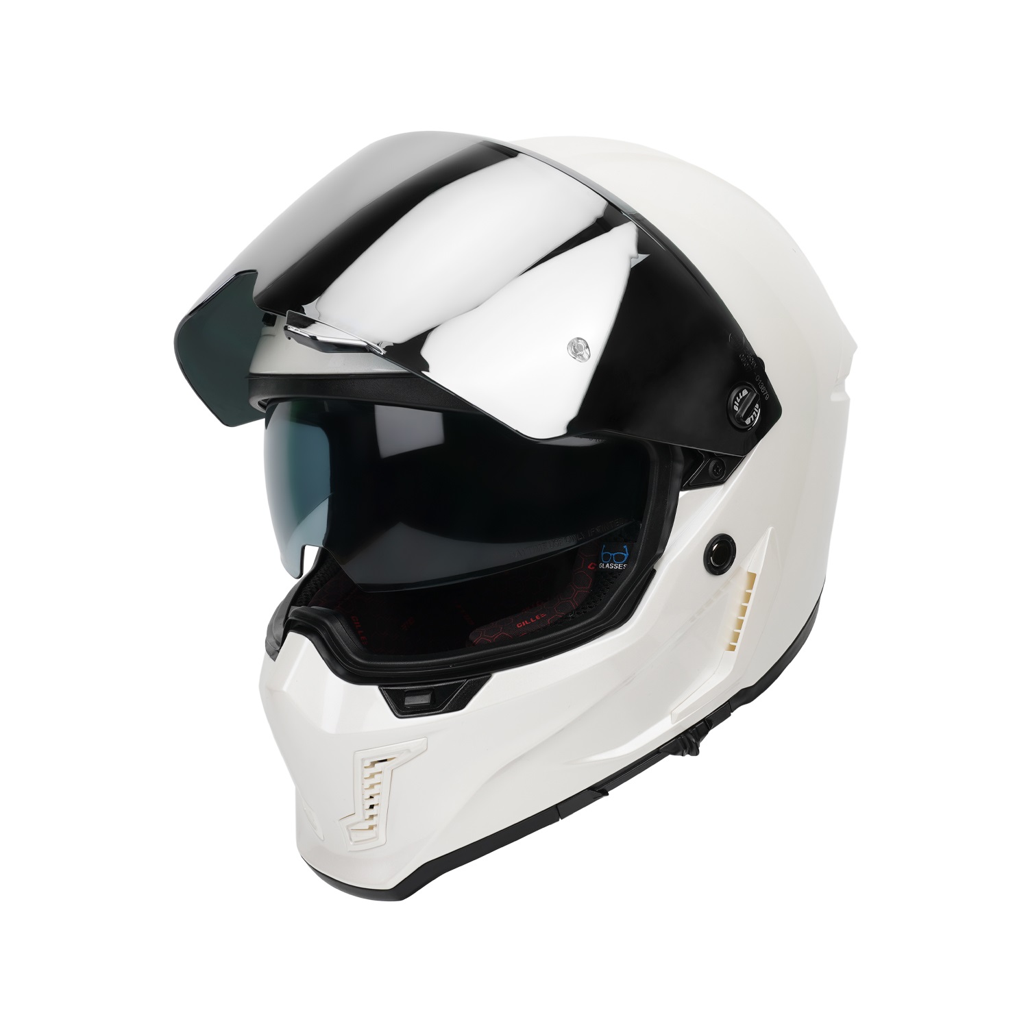 【EAGLE SPEED】GILLE FULL FACE HELMET ASTRAL PLAIN WHITE DUAL VISOR FREE ...