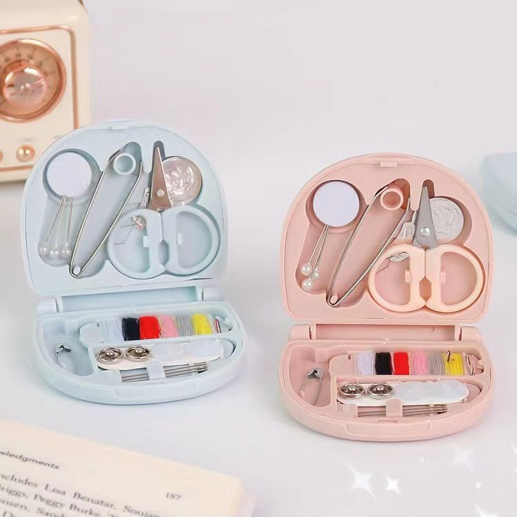 Portable mini sewing set button needle thread thimble tool combination ...