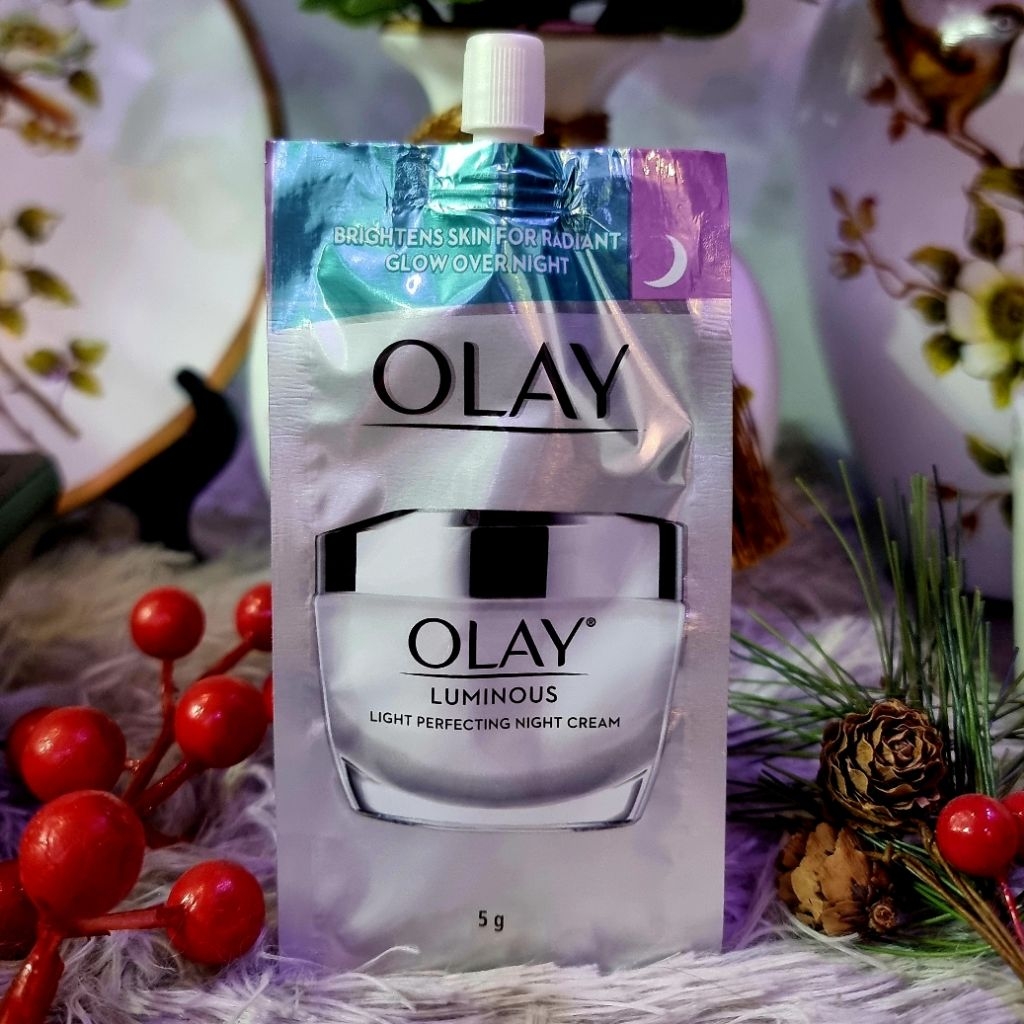 OLAY LUMINOUS [1SACHET] LIGHT PERFECTING NIGHT CREAM 5g | Shopee ...