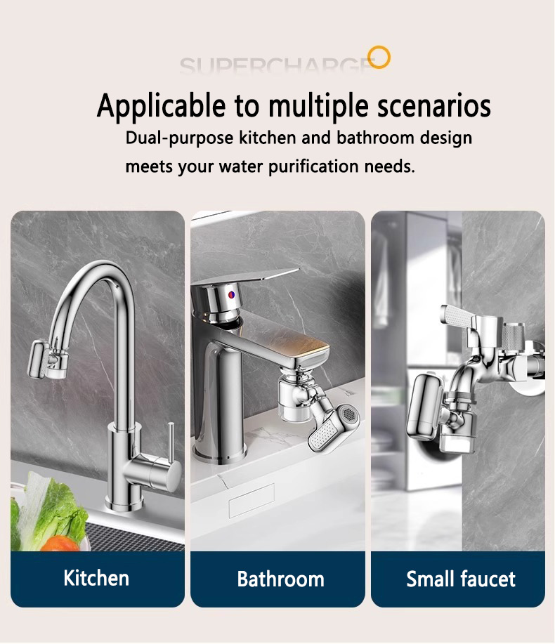 The new mechanical arm faucet extender can rotate four levels for ...