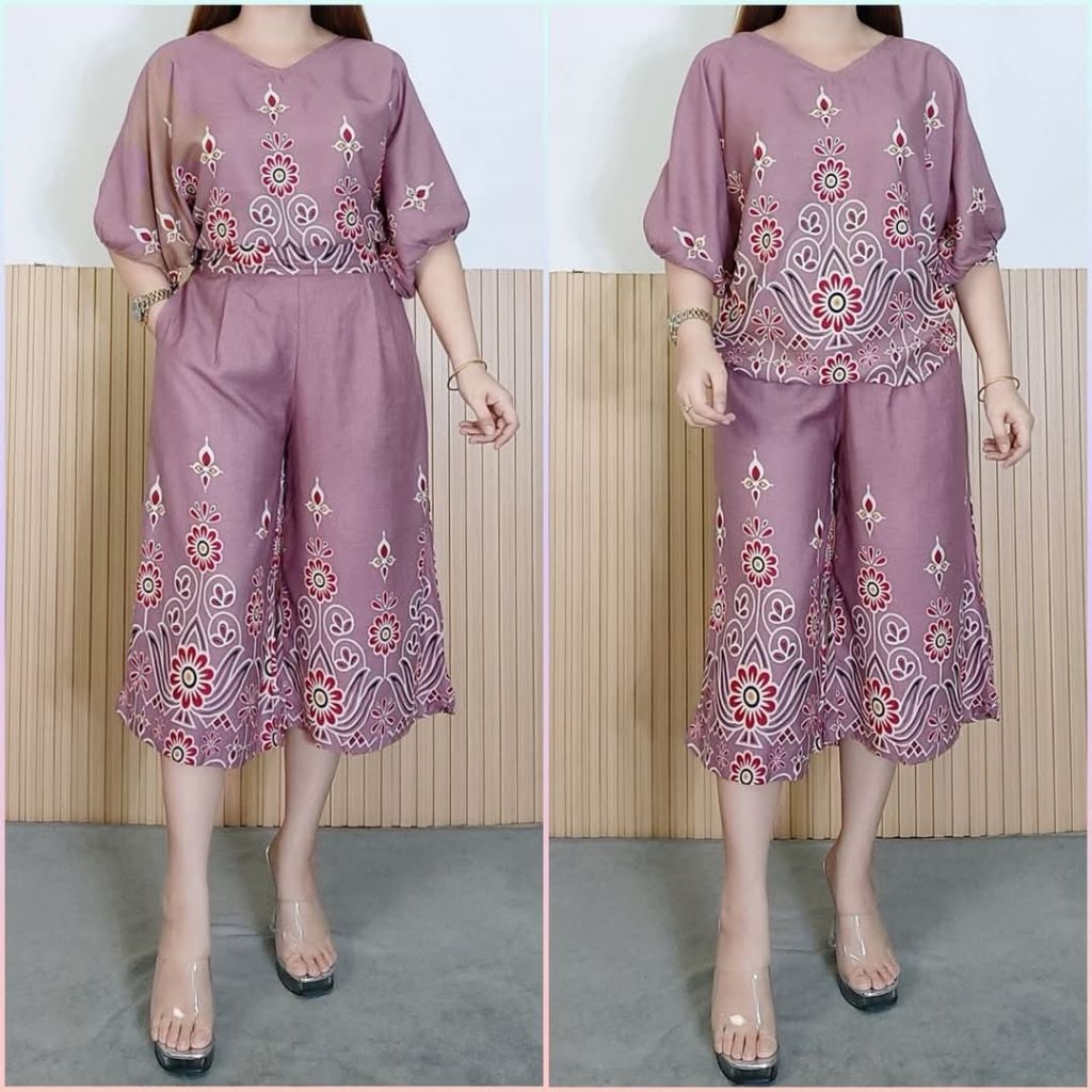 Geraldine Terno Square Pants (Best fit for Large Frame) | Shopee ...