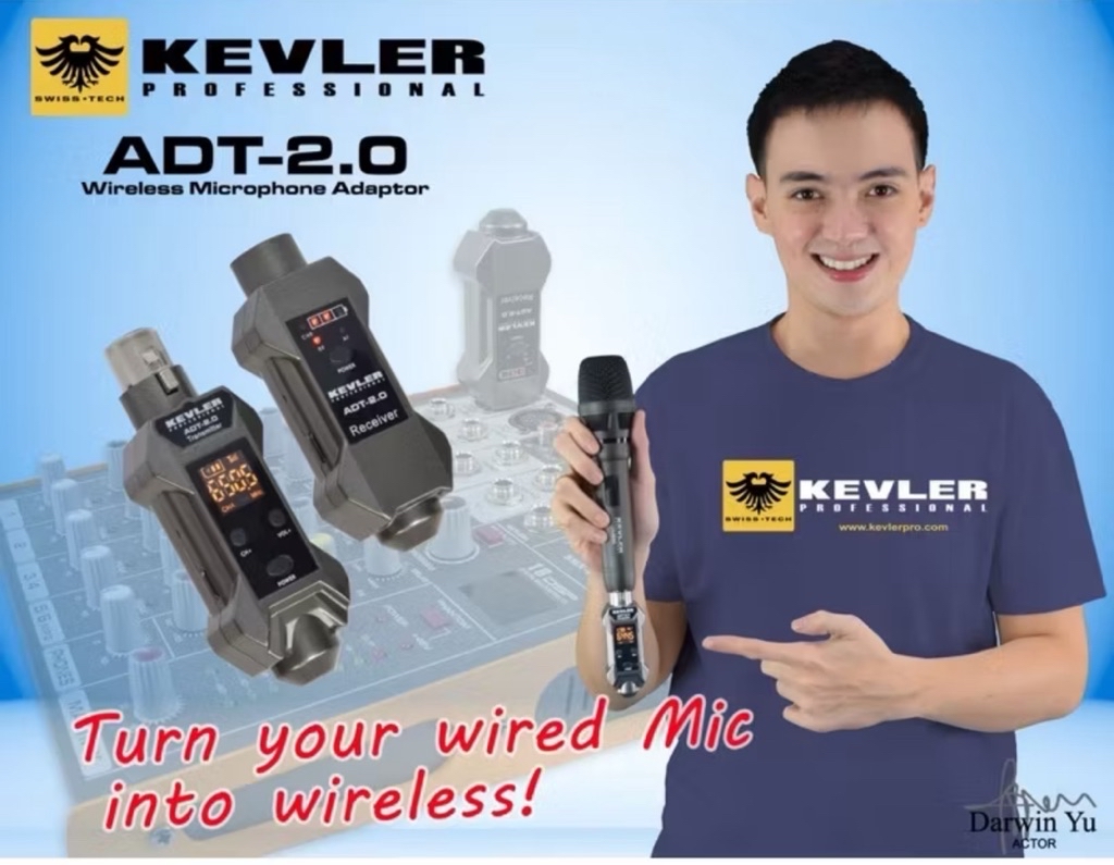 KEVLER ADT-2.0C UHF WIRED TO WIRELESS MICROPHONE CONVERTER | Shopee ...