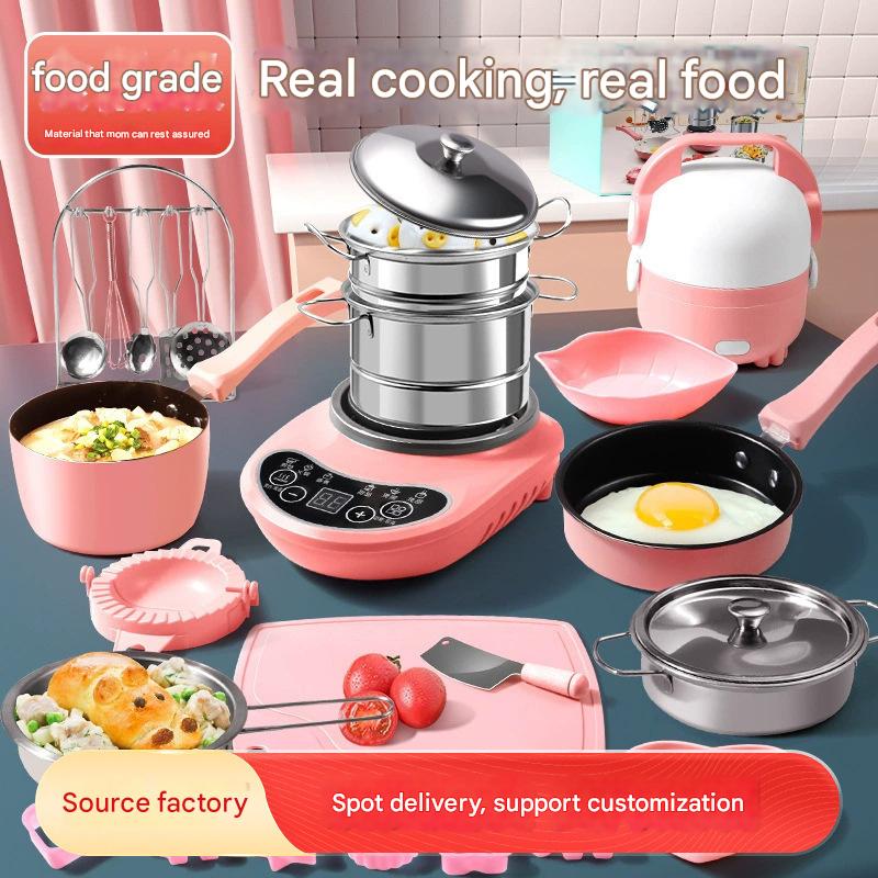 Real Kitchen Toys Girl Cooking Set Toy Mini Kitchen play Toy birthday ...