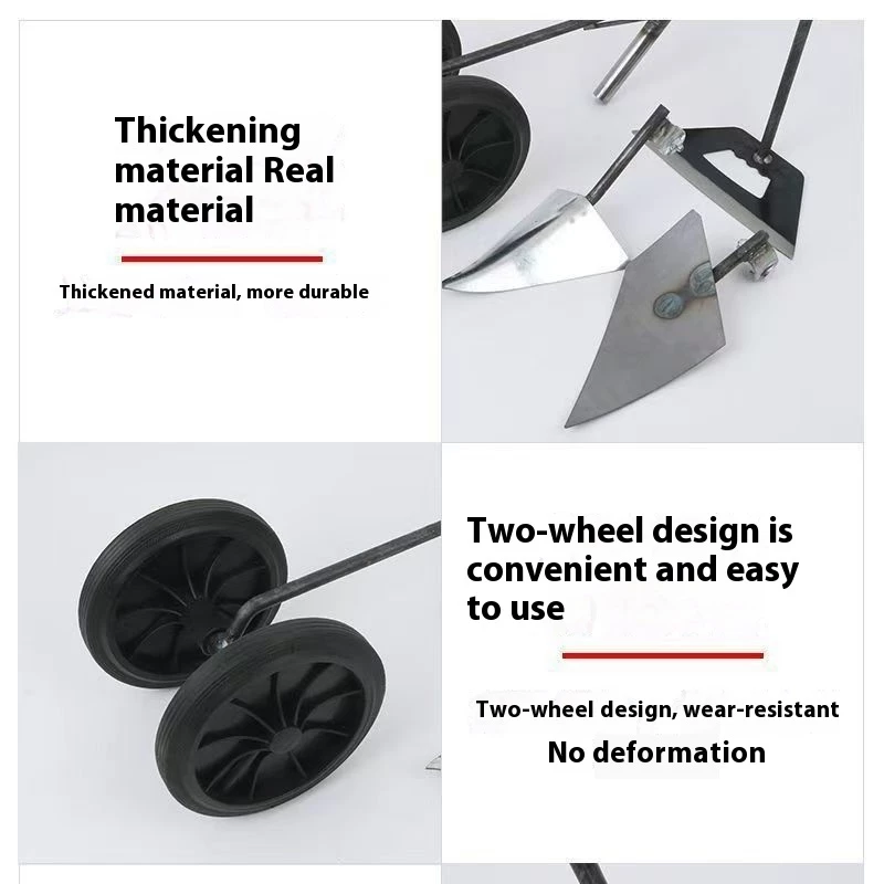 3 in1Multifunctional dual wheel assisted weeding and loosening hoe ...