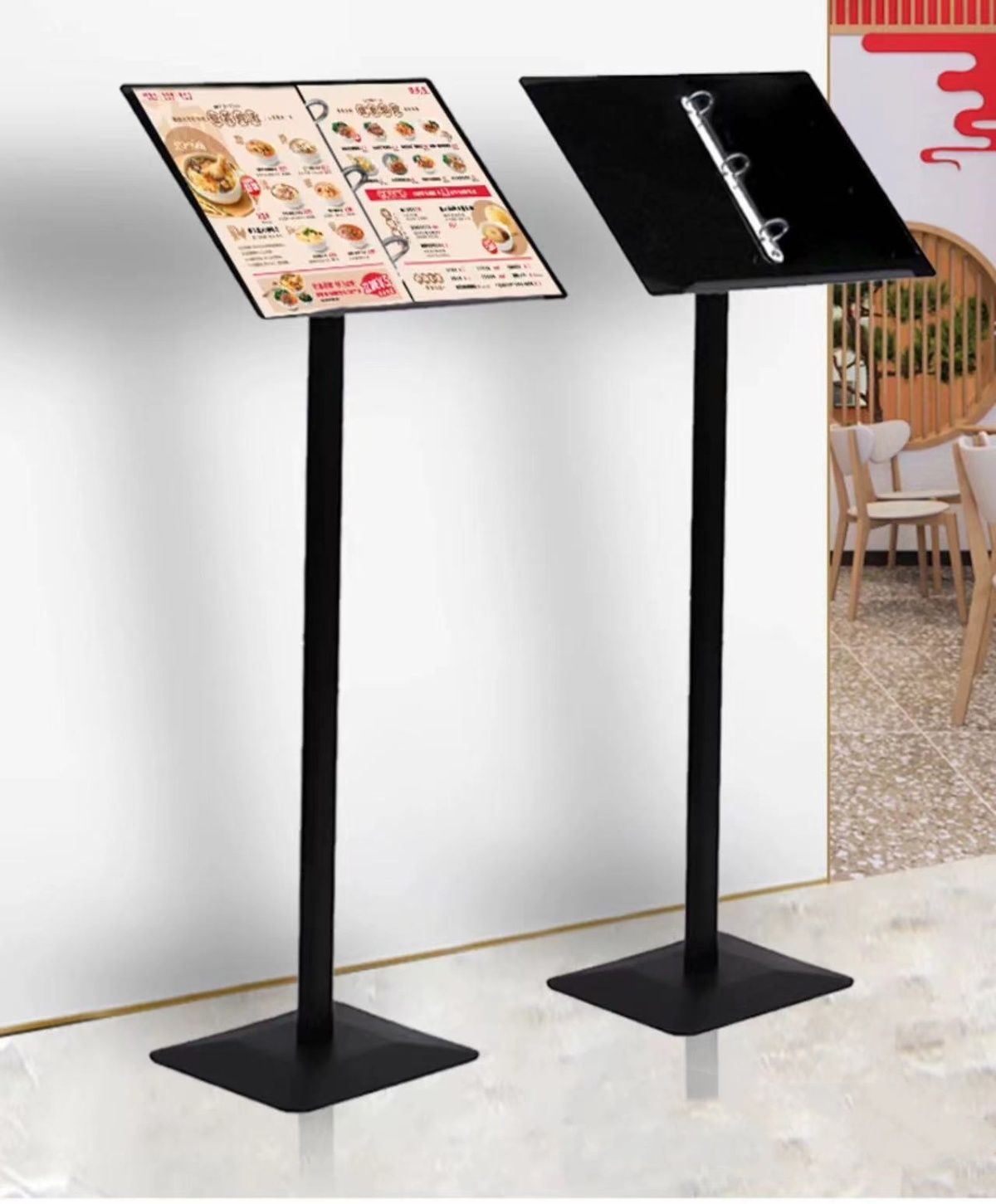 Restaurant entrance flip menu display stand real estate sales office ...
