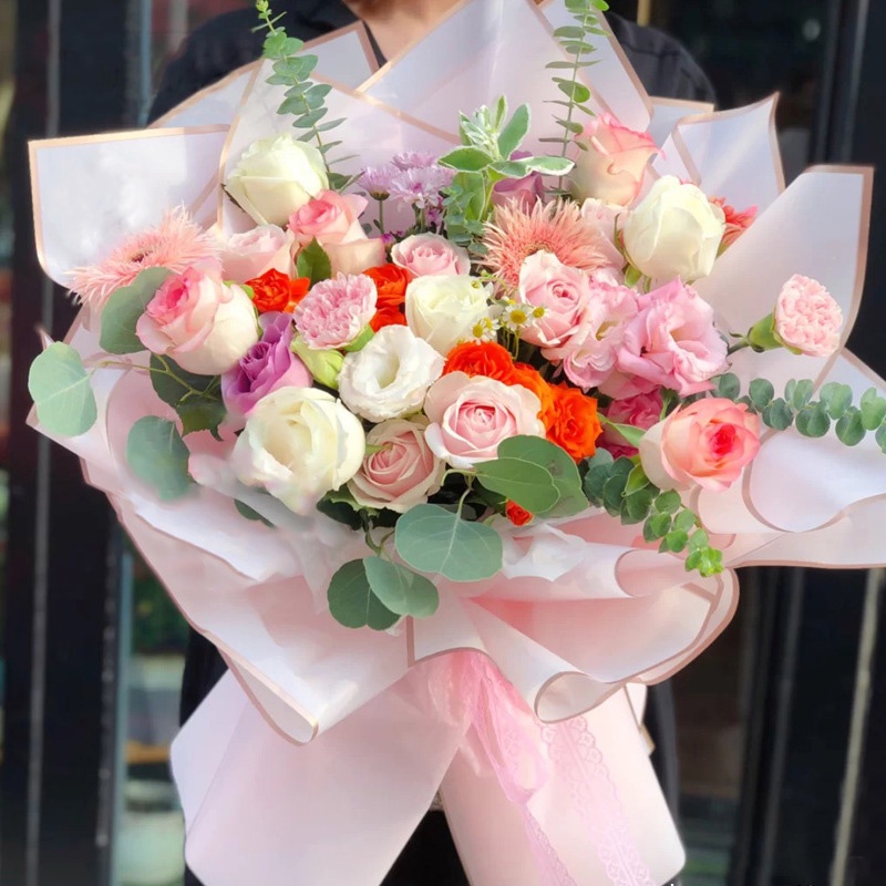 20pcs Matte Frosted Floral Wrapping Paper 58×58 cm Waterproof Bouquet ...
