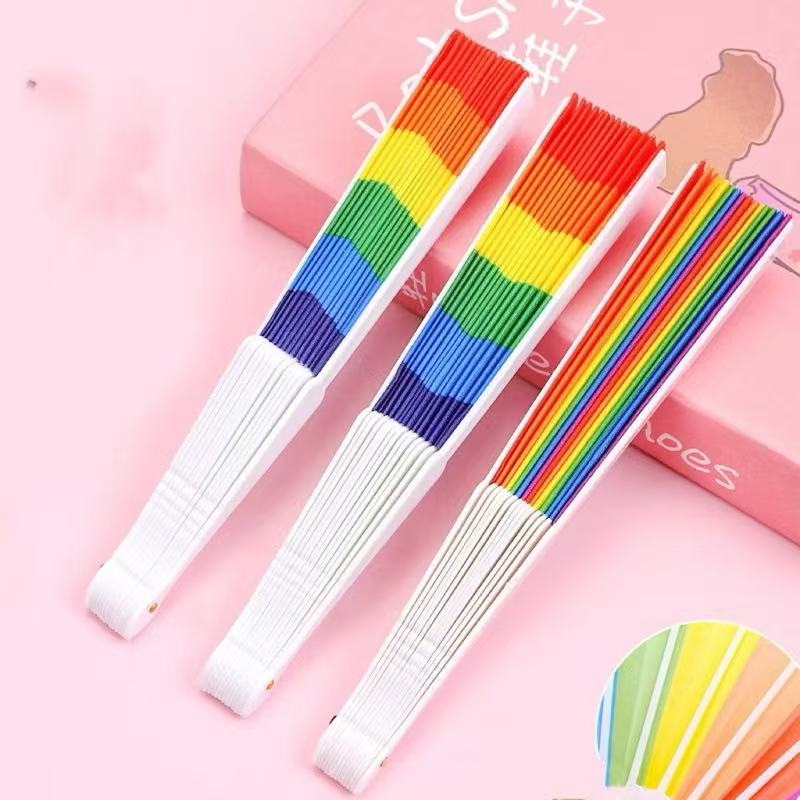 Philippines Flag Fan Abaniko Pamaypay Rainbow fan Plastic folding fan ...