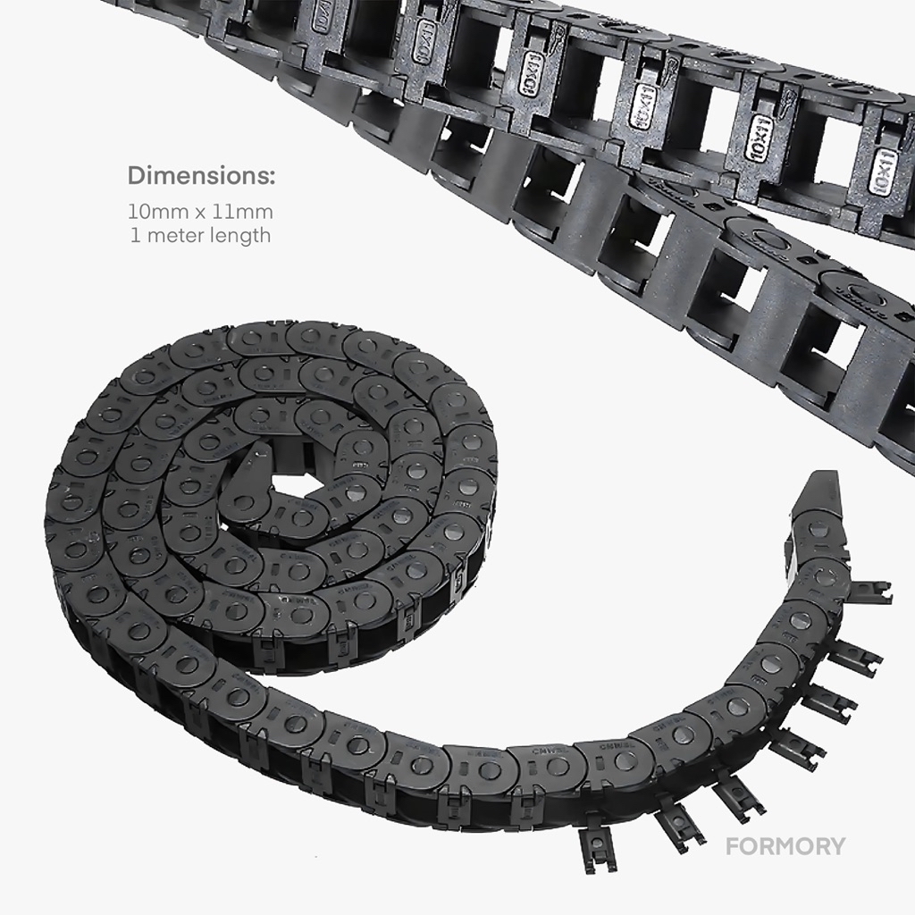 FORMORY Nylon Cable Drag Chain 10x11mm 1meter With End Connectors For ...