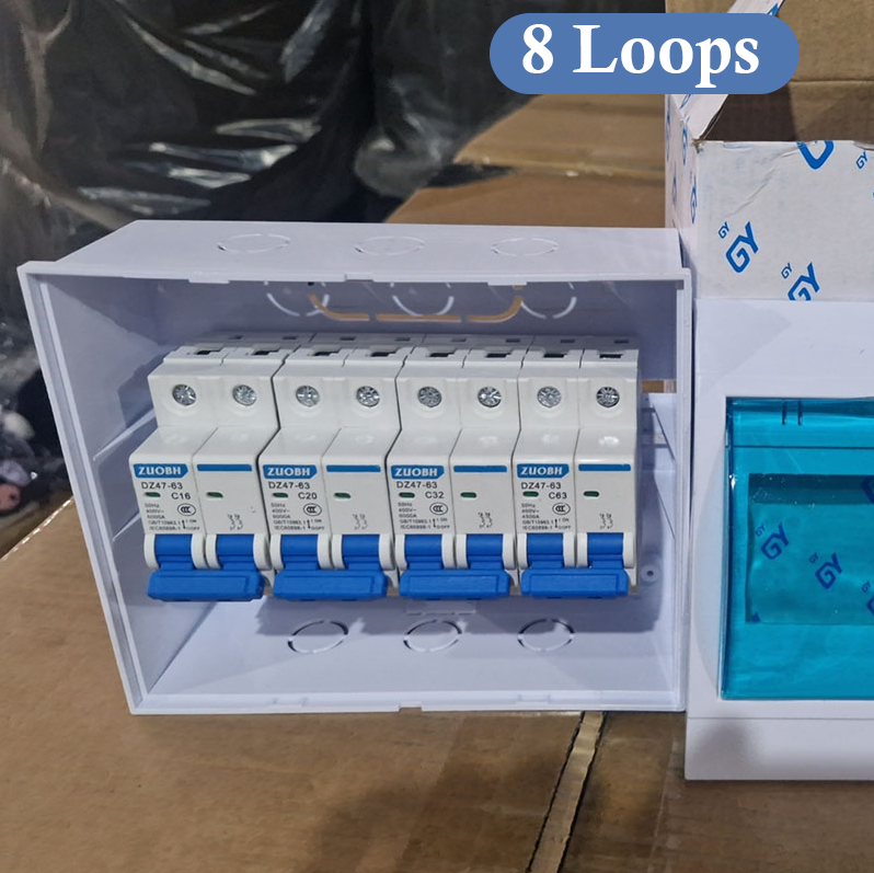 8/10/12 Loops Distribution Box With Circuit Breaker Panel Box Combined Household Switch Control ...
