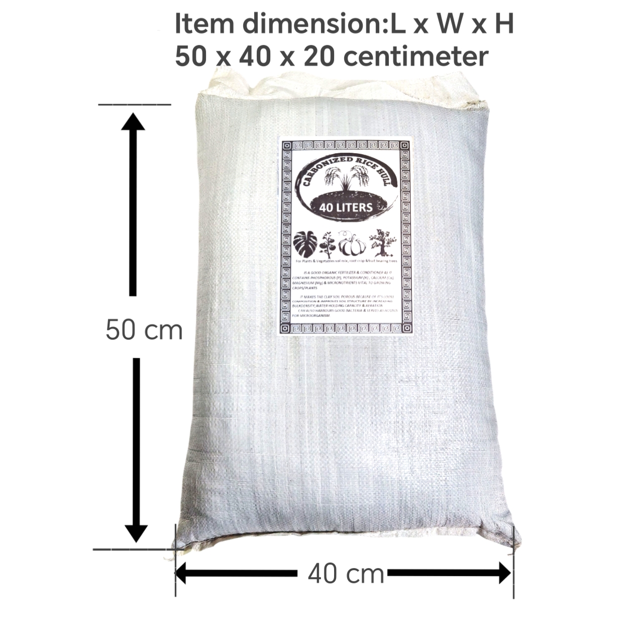 Carbonized Rice hull inuling na ipa 1 sack 40Liters | Shopee Philippines