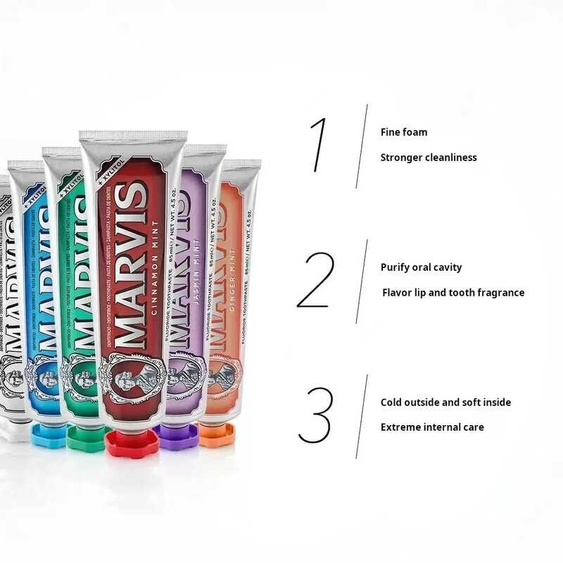 Marvis Mint toothpaste Freshen breath Whiten teeth Remove stones Remove ...