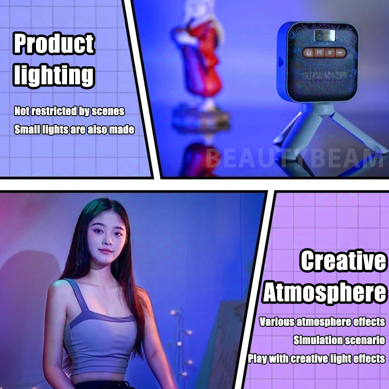 RGB Selfie Fill Light Photography Light LED Mini Pocket Fill Light For ...