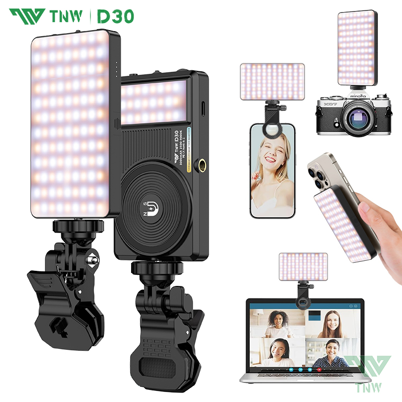 TNW D30 Selfie Fill Light Magnetic Mini LED Fill Light With Clip For ...
