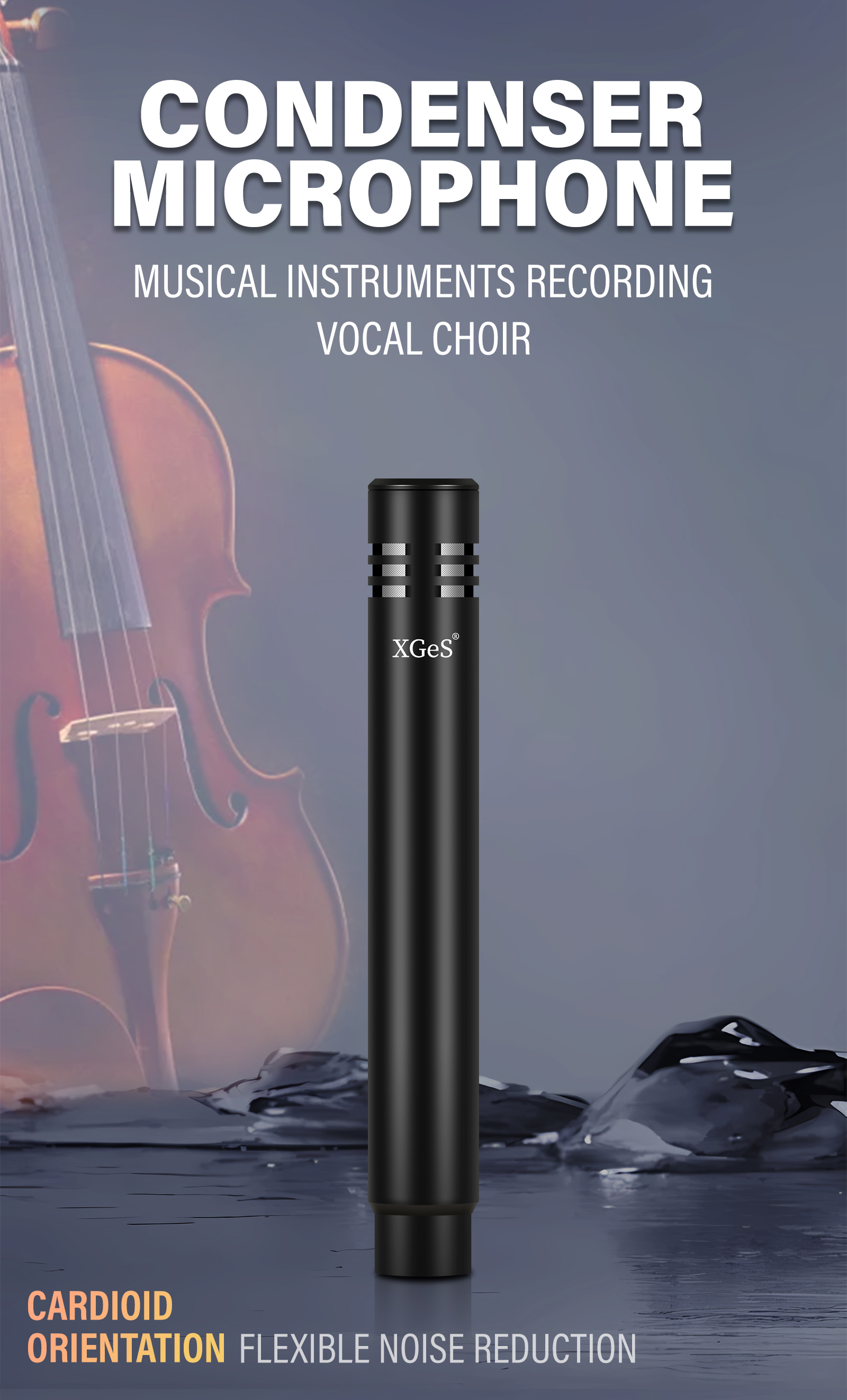 Pen-Shaped C02 Condenser Microphone Shockproof Clip 48V Microphone ...