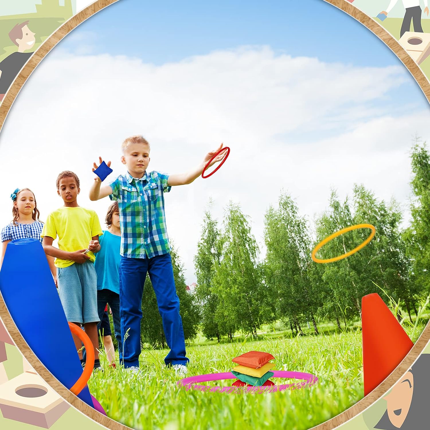 Carnival Outdoor Games, Ring Toss Outdoor Party Game Supplies, Yard ...