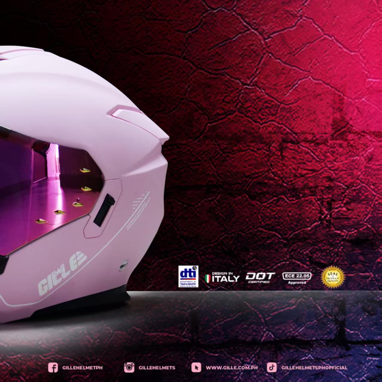 【𝑶𝑭𝑭𝑰𝑪𝑰𝑨𝑳】GILLE VISAGE Dual Visor Revo Half Face Helmet for Motorcycle ...