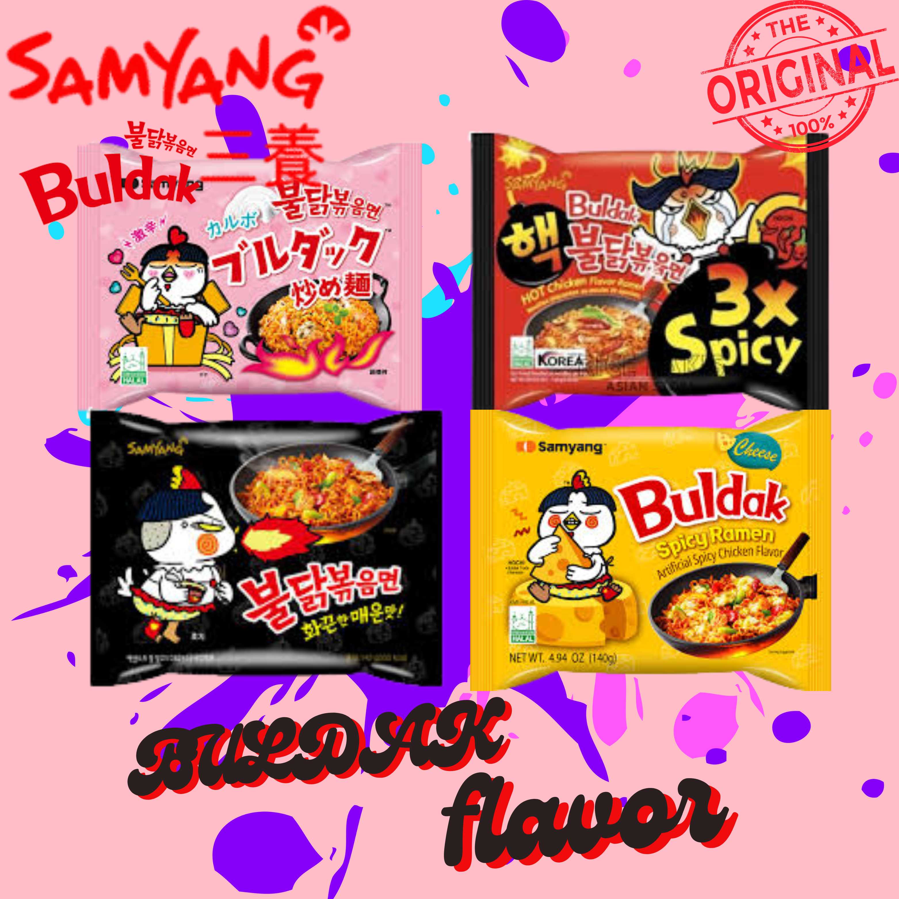 Samyang BUY2 TAKE1 Instant Noodles Buldak Carbo | Cheese | Spicy ...