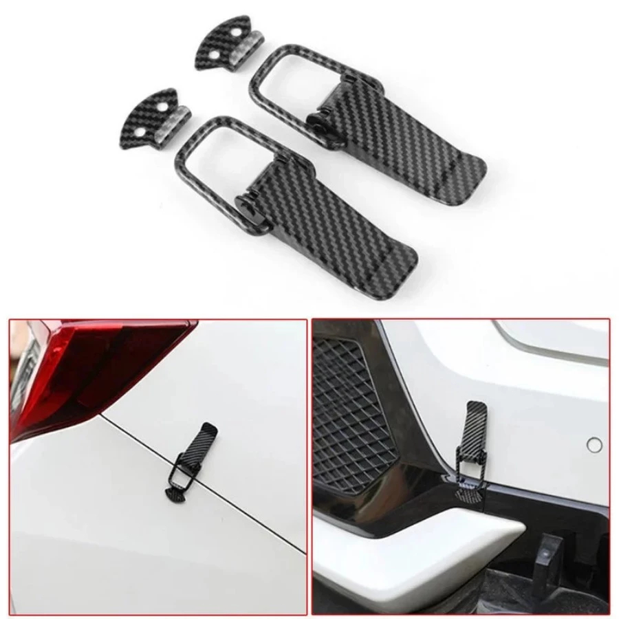 Car Bumper clip Accessories Carbon Fiber Car Truck Hook Auto Front Rear ...
