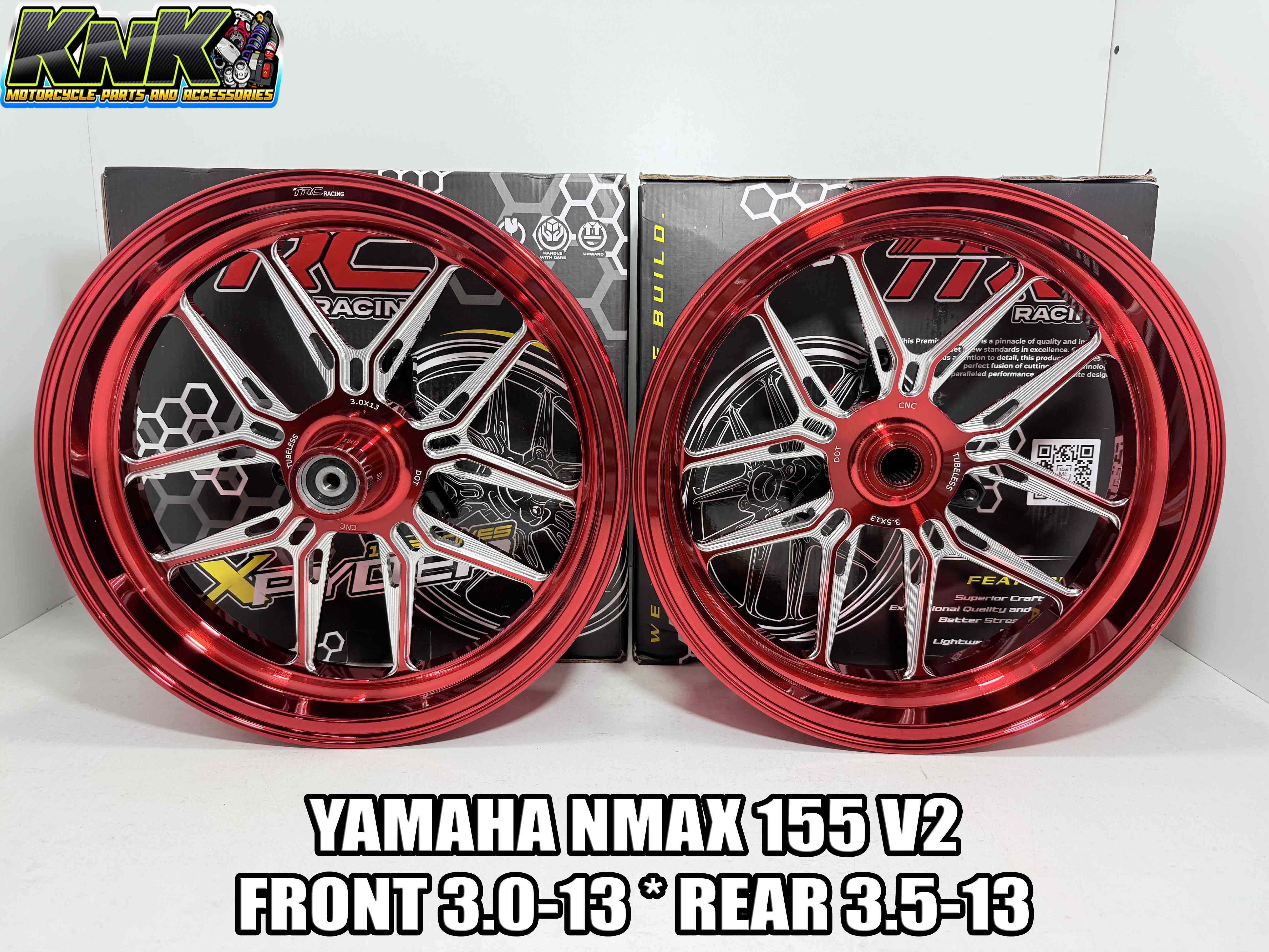 TRC RACING XPYDER CNC MAGS 13s 10 SPOKES FOR YAMAHA NMAX 155 V2 (100% ...