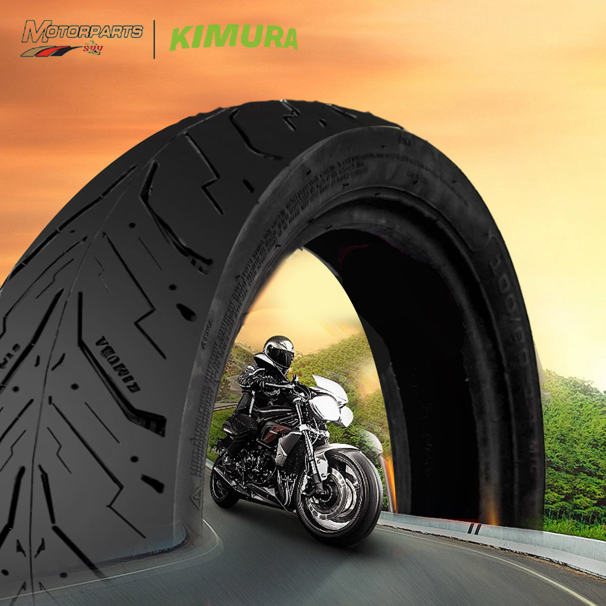 KIMURA motorcycle anti-skid tire original tubeless 13"14"17 inches ...