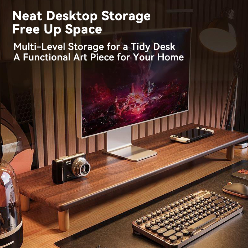 Computer Monitor Elevated Solid Wood Desktop Bracket Office Household ...