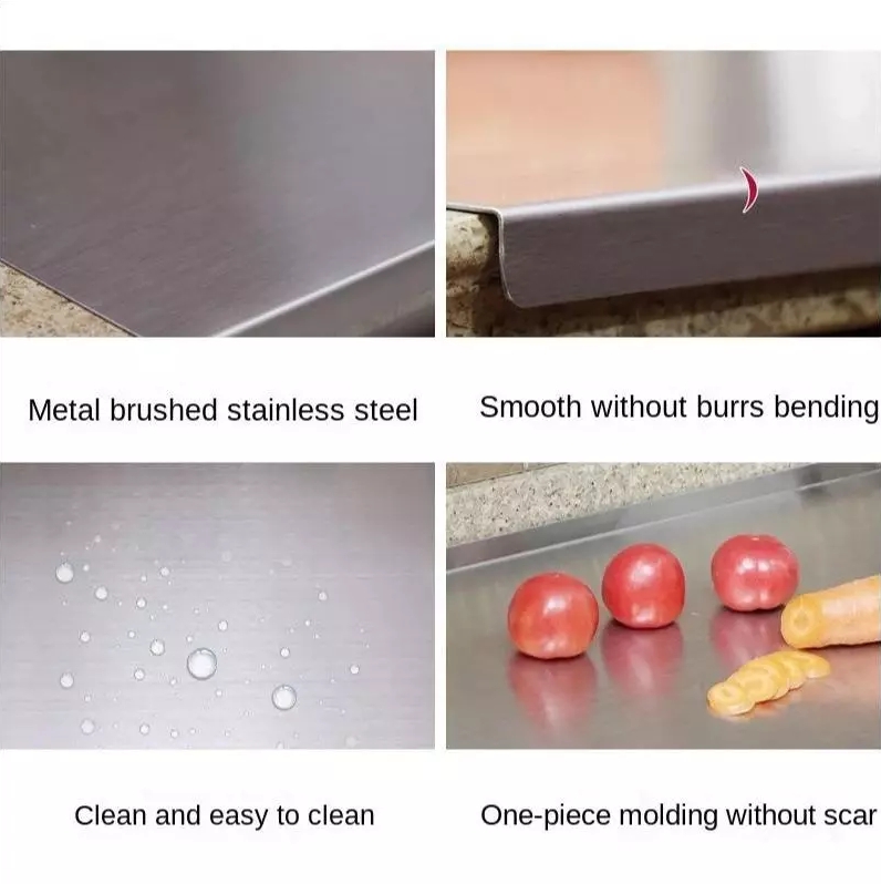 304 Food Grade Household Kitchen Stainless Steel Chopping Board Dough ...