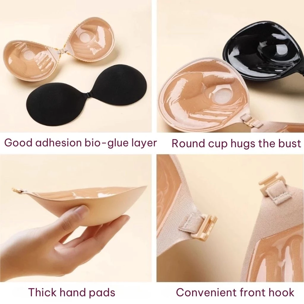ADORE Push Up Silicon Bra Adhesive Bra Breathable Design Anti Drop Reuseable Nonwove | Shopee ...