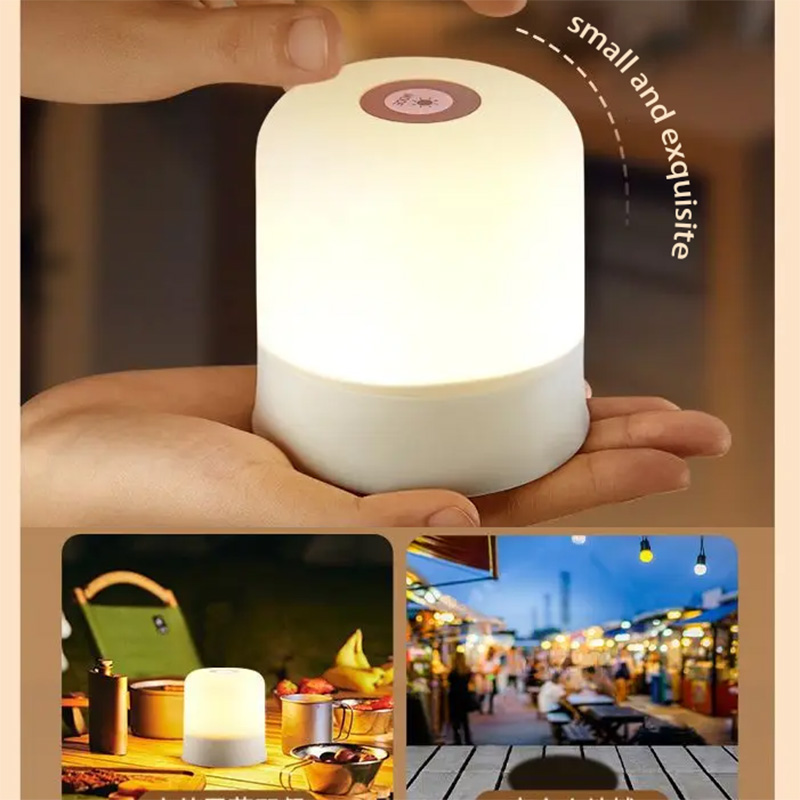 Dimmable Night Lamp LED Touch Lights USB Dim Light Small Bedside Lamps ...