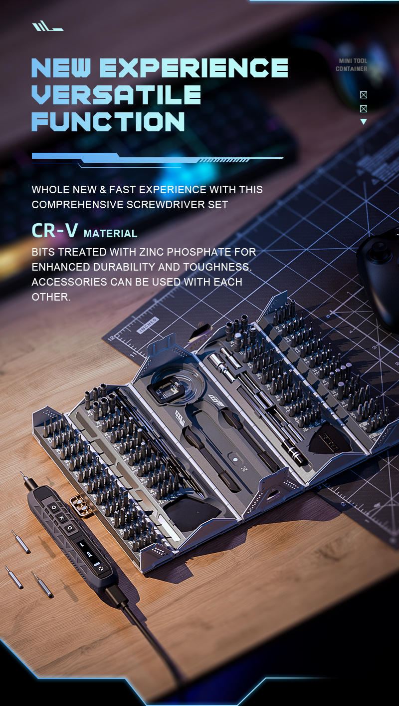 Jakemy 180-in-1 Digital Container Electric Screwdriver Set (JM-8193 ...