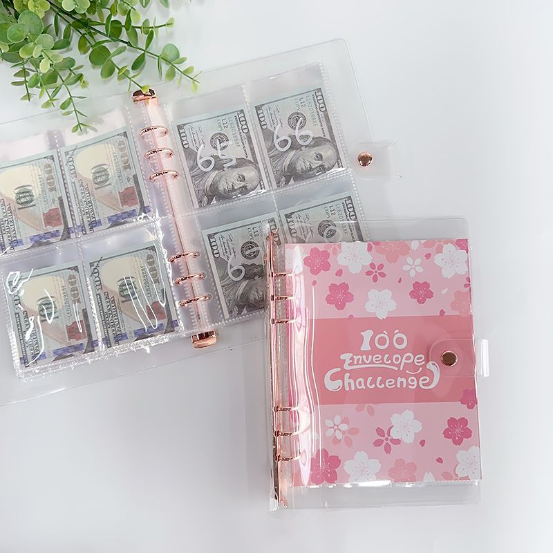 PVC notebook for 100-day money-saving challenge, cash budgeting ...