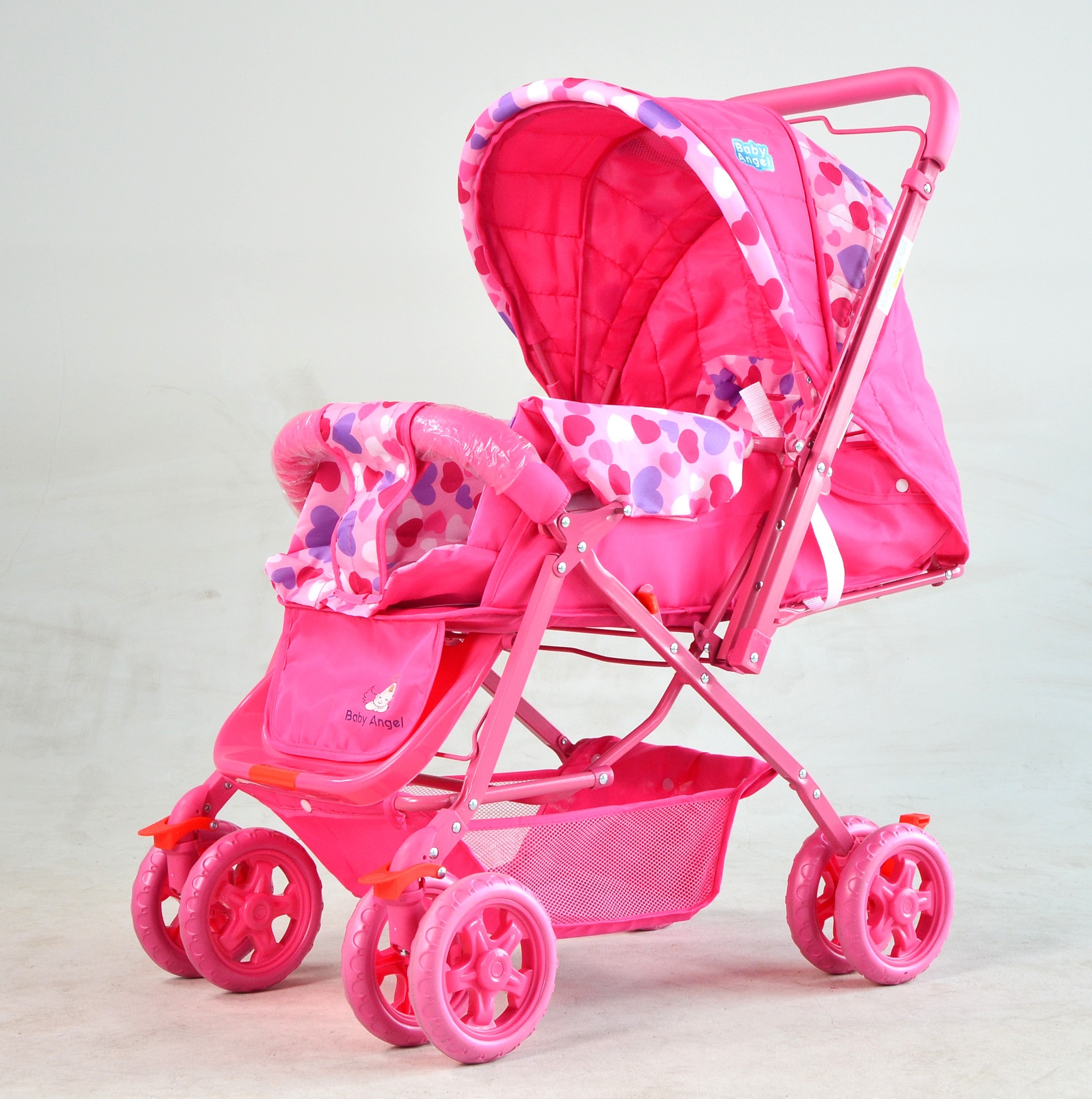 Baby Angel Three Way Stroller, Reversible Handle, Reclining, W/ Bubble ...