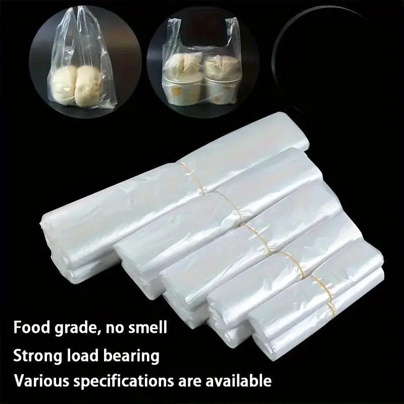 50pcs PP Clear Plastic Bags Biodegradable Premium Sando Bag - Durable ...