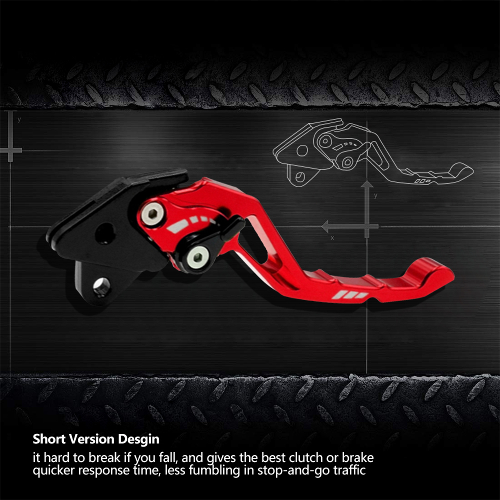 2PCS Alloy Brake Handle Lever for Honda CLICK 125i/150i V2/CLICK V3 ...