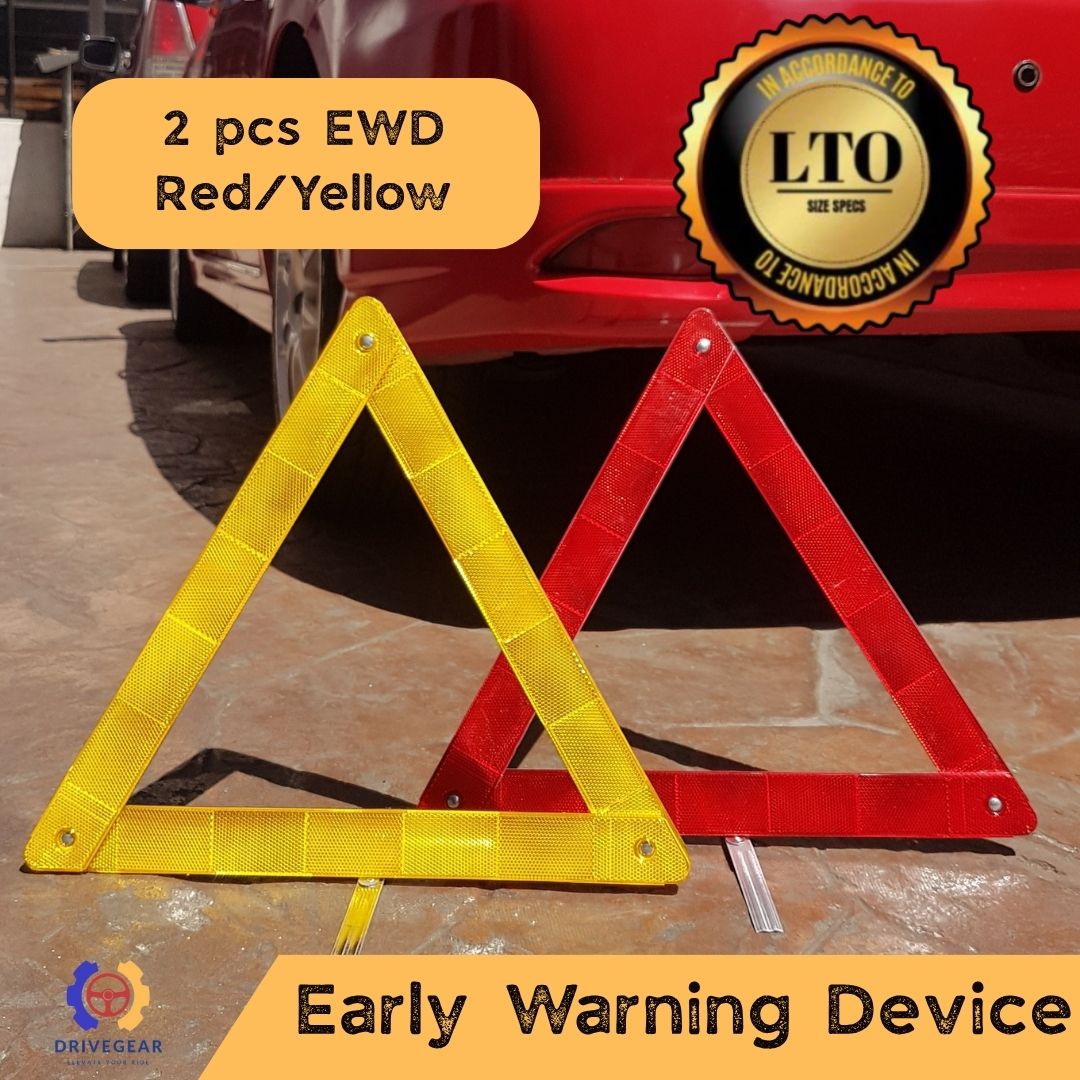 Early Warning Device LTO Approved - 2pcs Reflective Triangle (Red ...