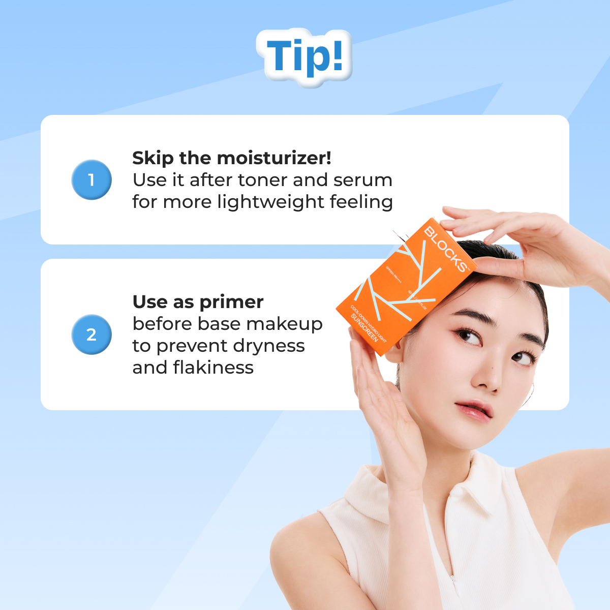 [B1G1] BLOCKS Cool-Down Hydro Light Sunscreen SPF50+ PA++++ 2 ...