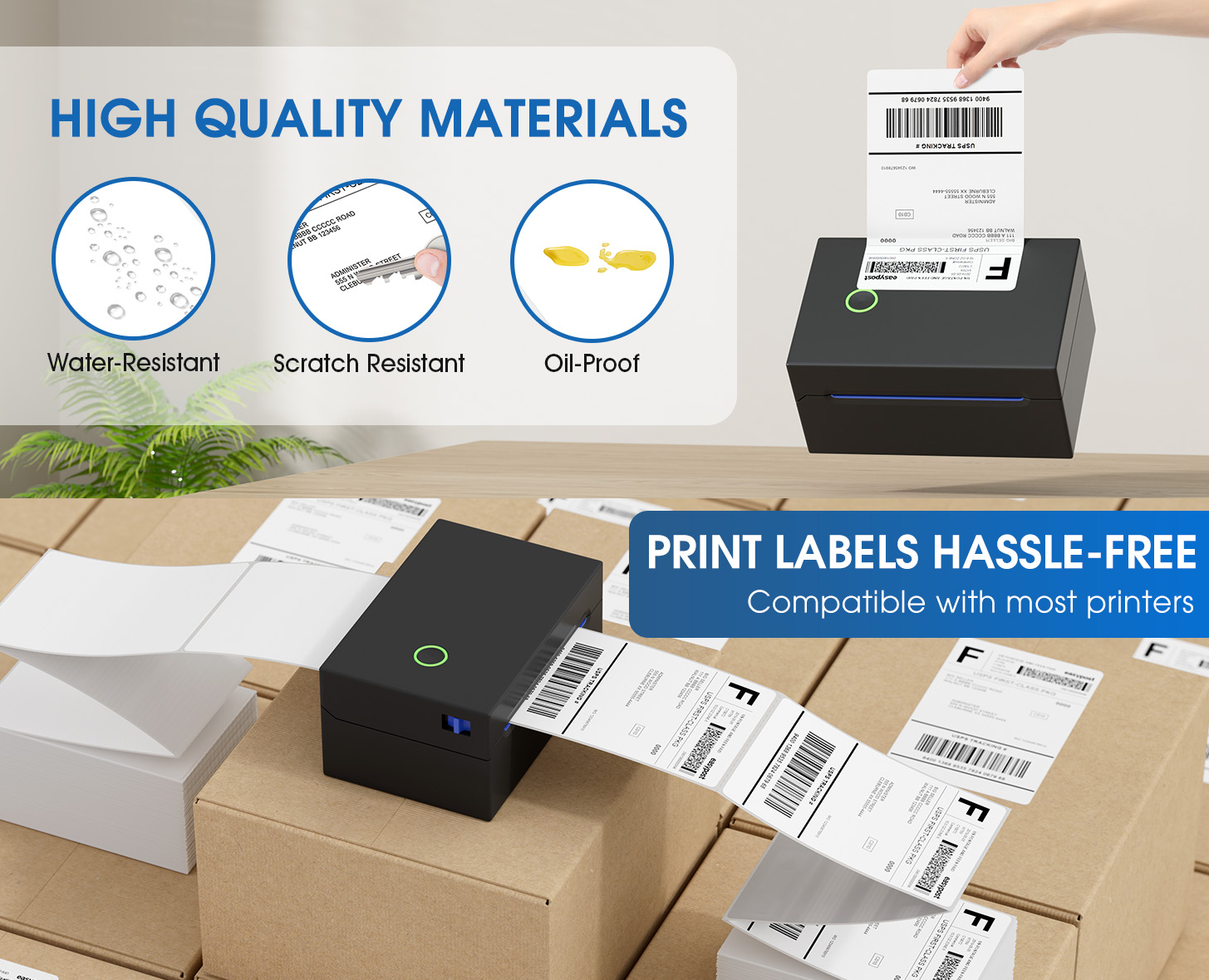 Waybill Sticker 100x150mm A6 500 PCS | Thermal Shipping Label Barcode ...