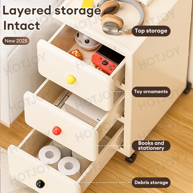 HOTJOY Gap Storage Cabinet 15-25cm Narrow Plastic Drawer Cosmetic ...