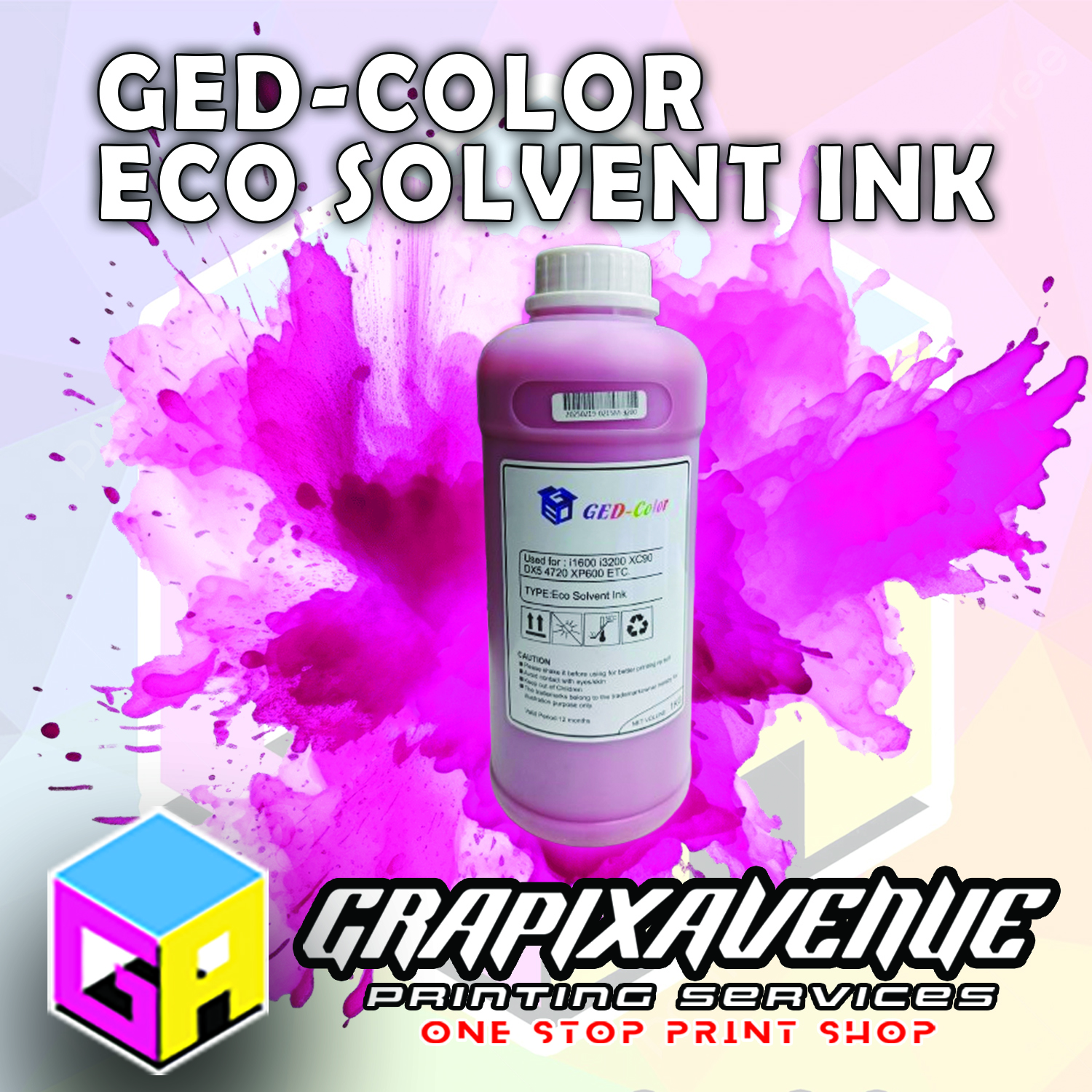 GED Color ECO SOLVENT INK FOR LARGE FORMAT PRINTER | Shopee Philippines