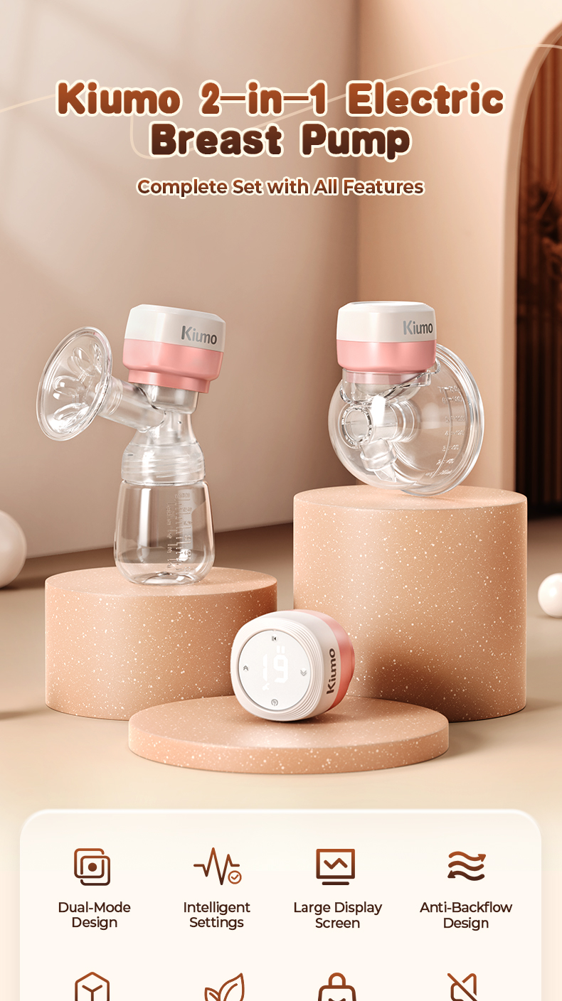 Kiumo 2in1 Wearable Electric Breast Pump Portable Large Suction ...