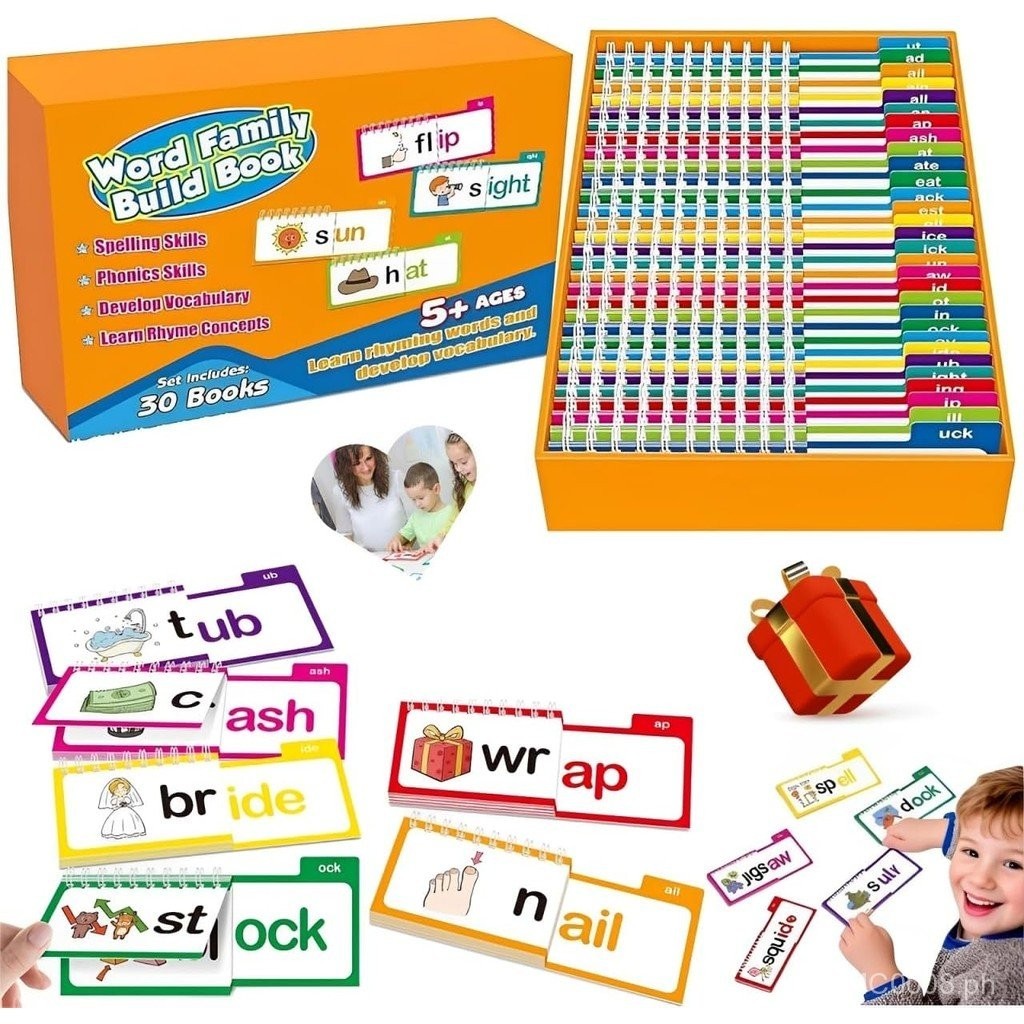 Natural Phonics Word Family Learning Card Set - 50 Core Word Families ...