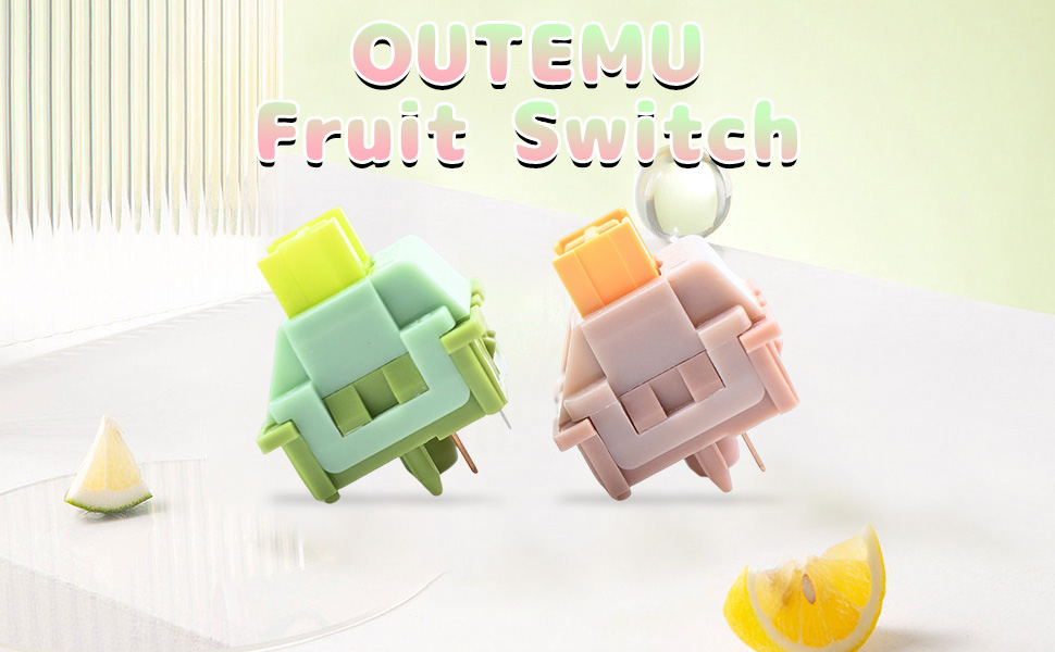 [Silent] OUTEMU Peach Switch V2 5-Pin Pre-lubed Linear Tactile Switch ...
