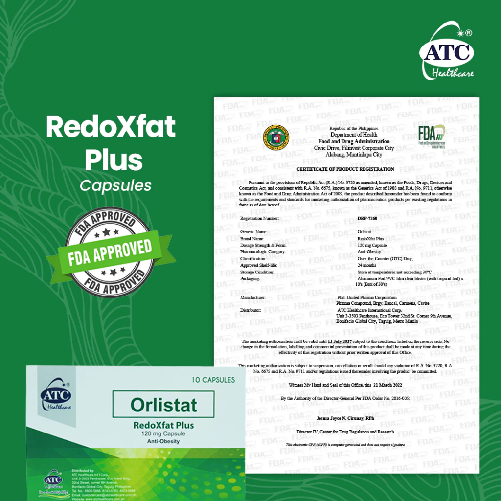 ATC REDOXFAT PLUS 120MG 10's Healthcare Weight loss Control Obesity ...