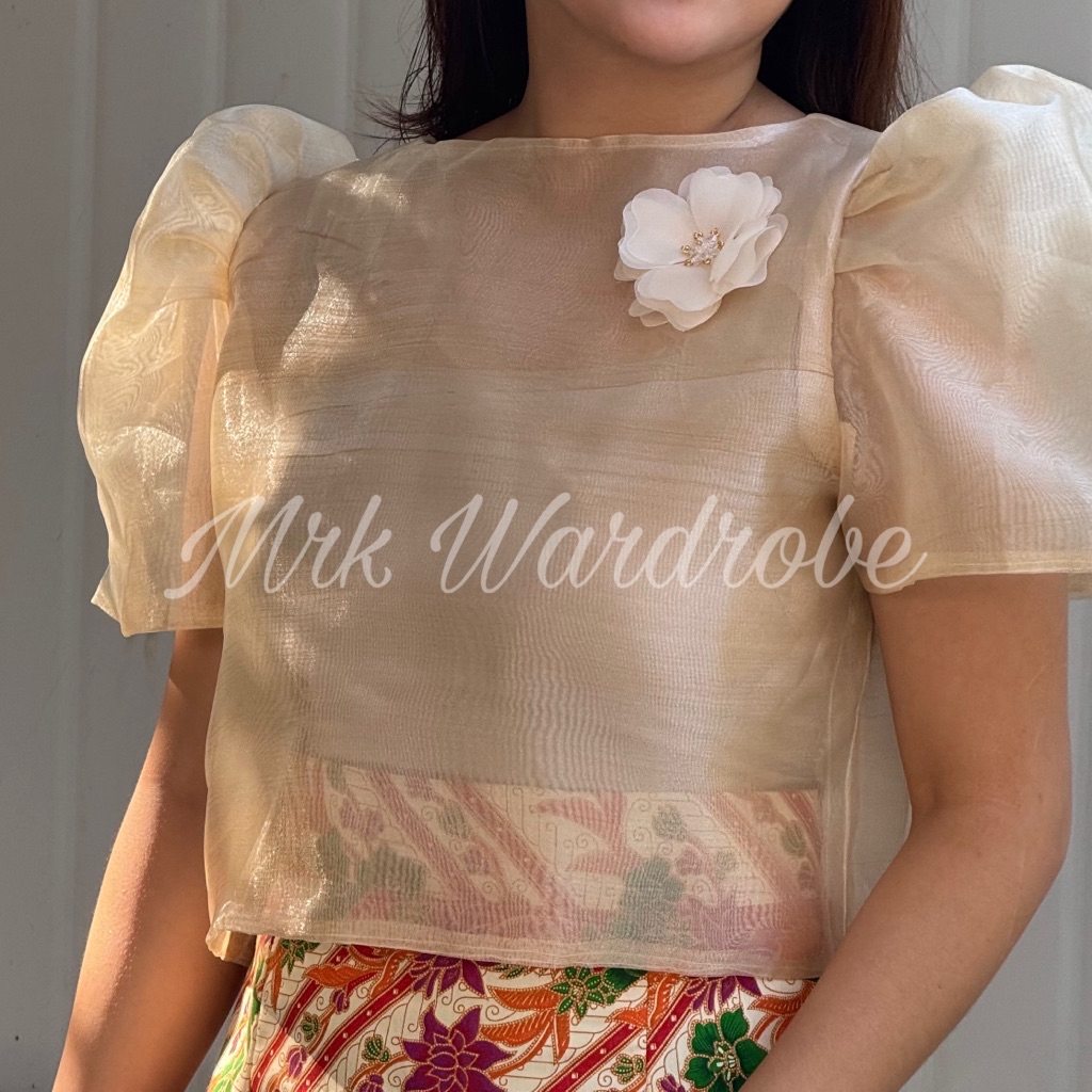 Pinya Organza Kimona Top- Tie Back | Shopee Philippines