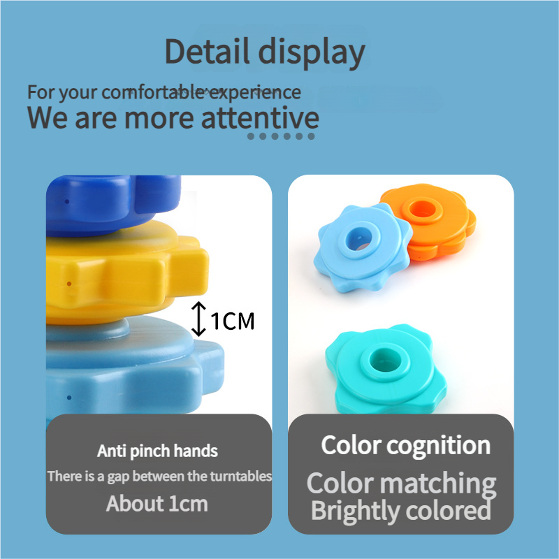 【COD】Baby Spinning Stacking Toys Toddler Spinner Ring Stacker Autism ...