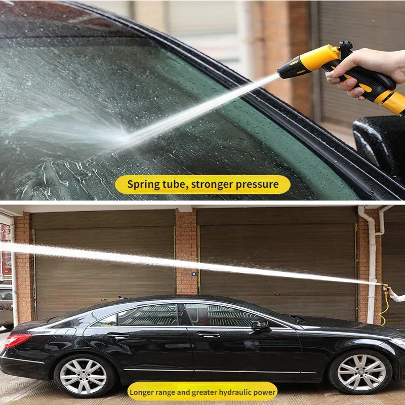 Telescopic Spring Hose For Water With Pressure Nozzle Garden Hose Heavy ...