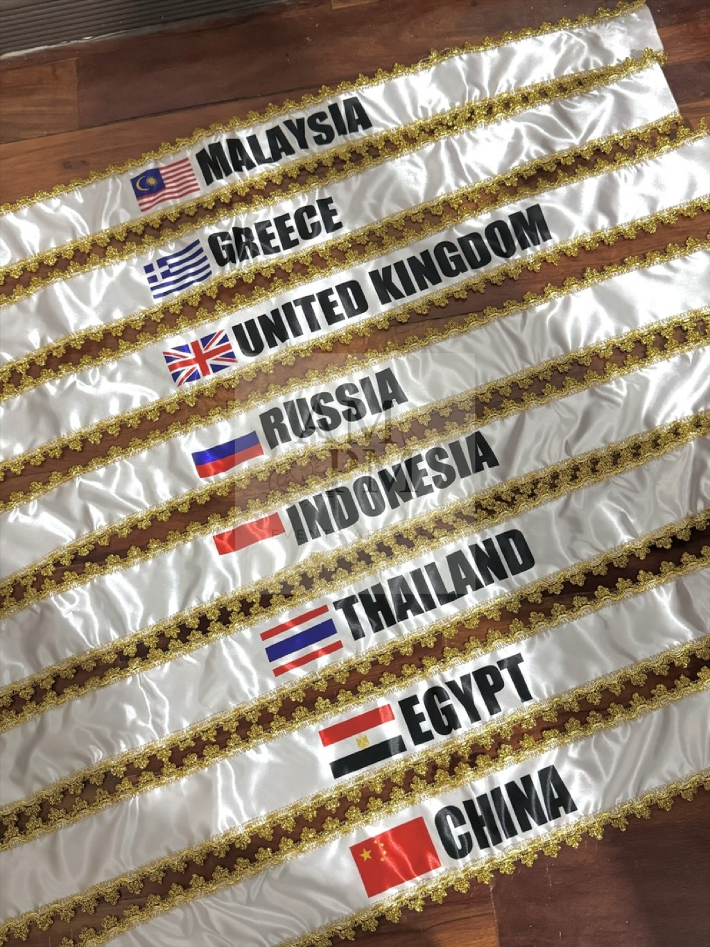 COUNTRY SASH for Kids Philippines or United Nations (with trimmings ...